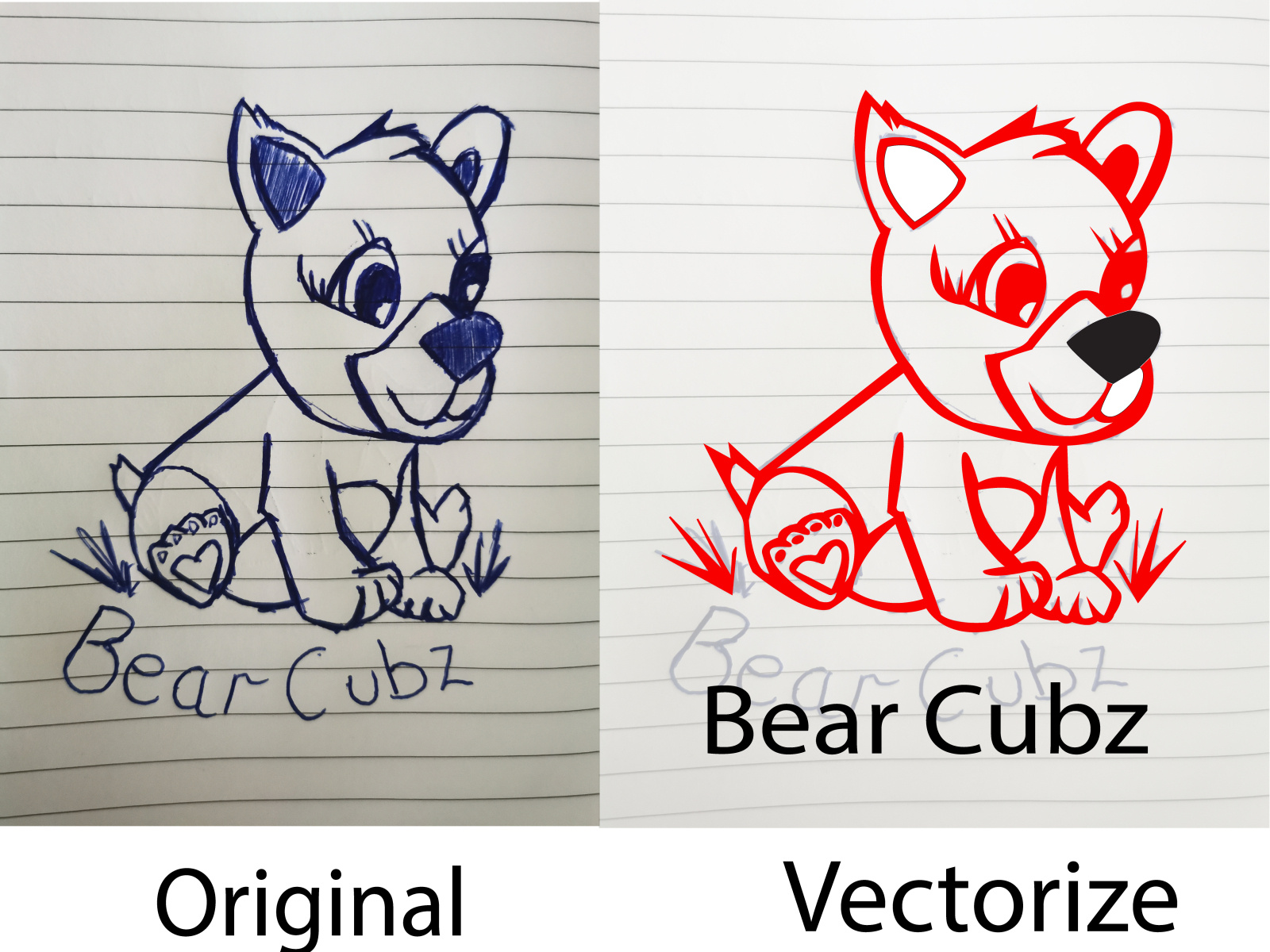 Bear Cubz Vector by Jameel hassan on Dribbble