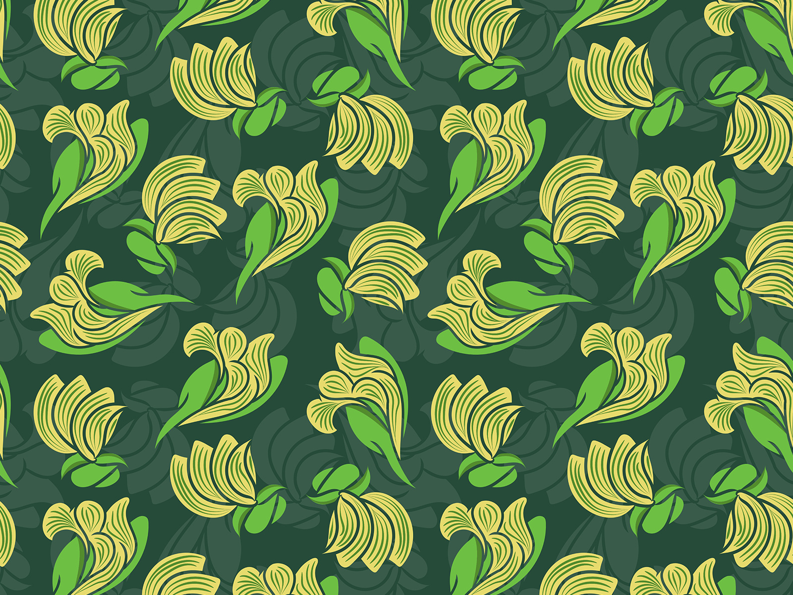 green floral pattern by Arjunsainyarts on Dribbble