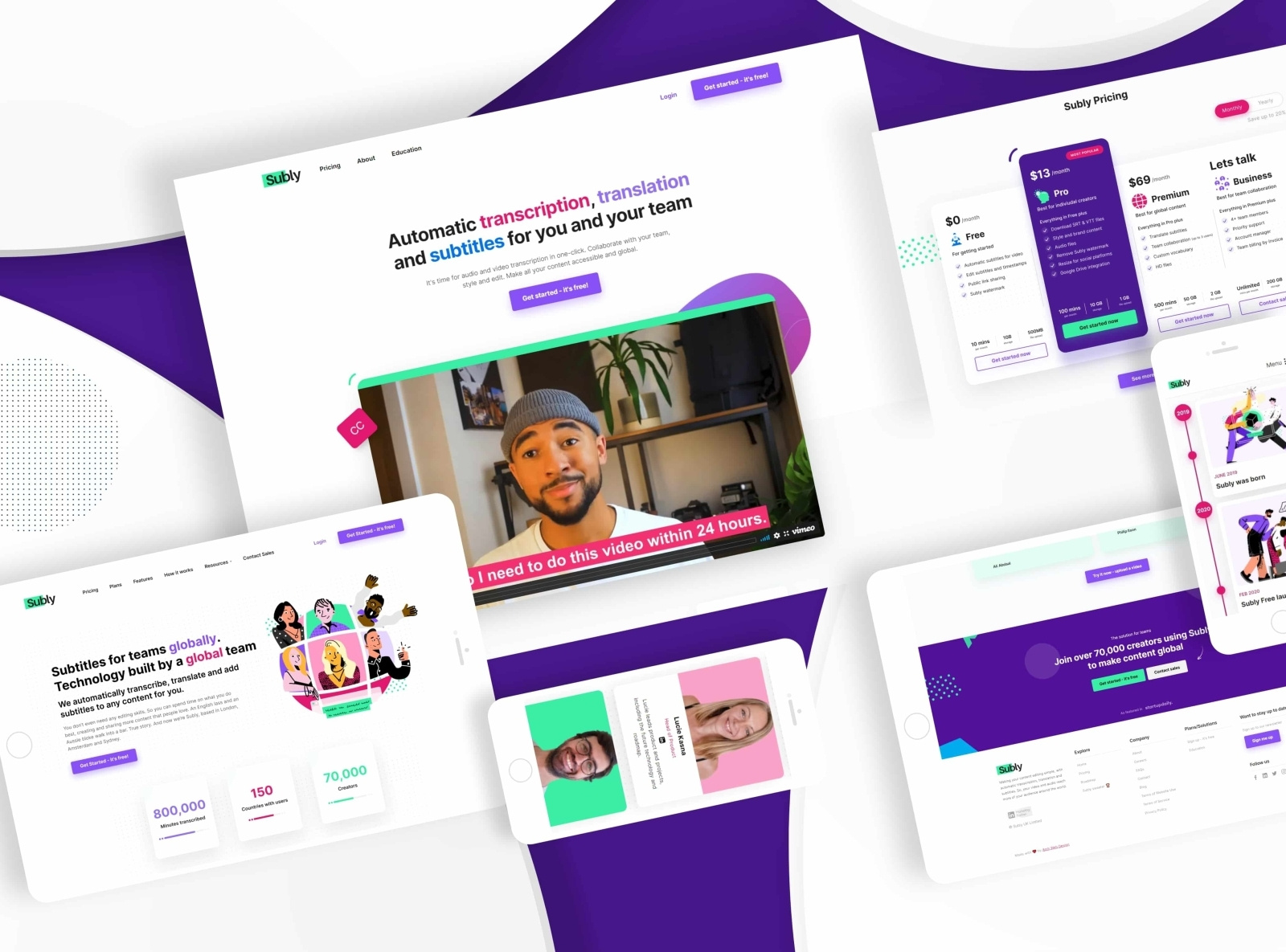 Subly - SaaS Website Design and Development by Rhami Aboud on Dribbble