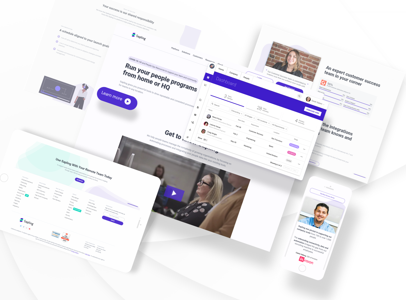 Sapling HR - SaaS Website Design & Development by Rhami Aboud on Dribbble