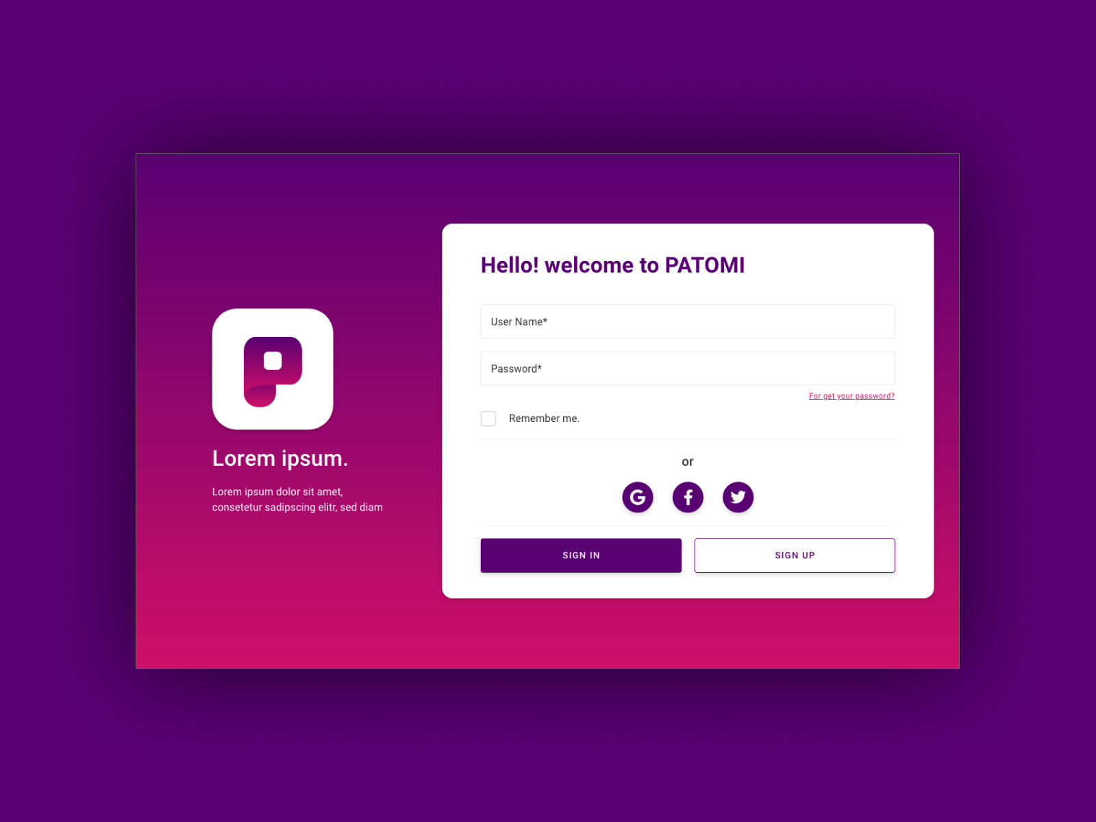 Daily UI #001 Sign Up by Hitomi Bremmer on Dribbble