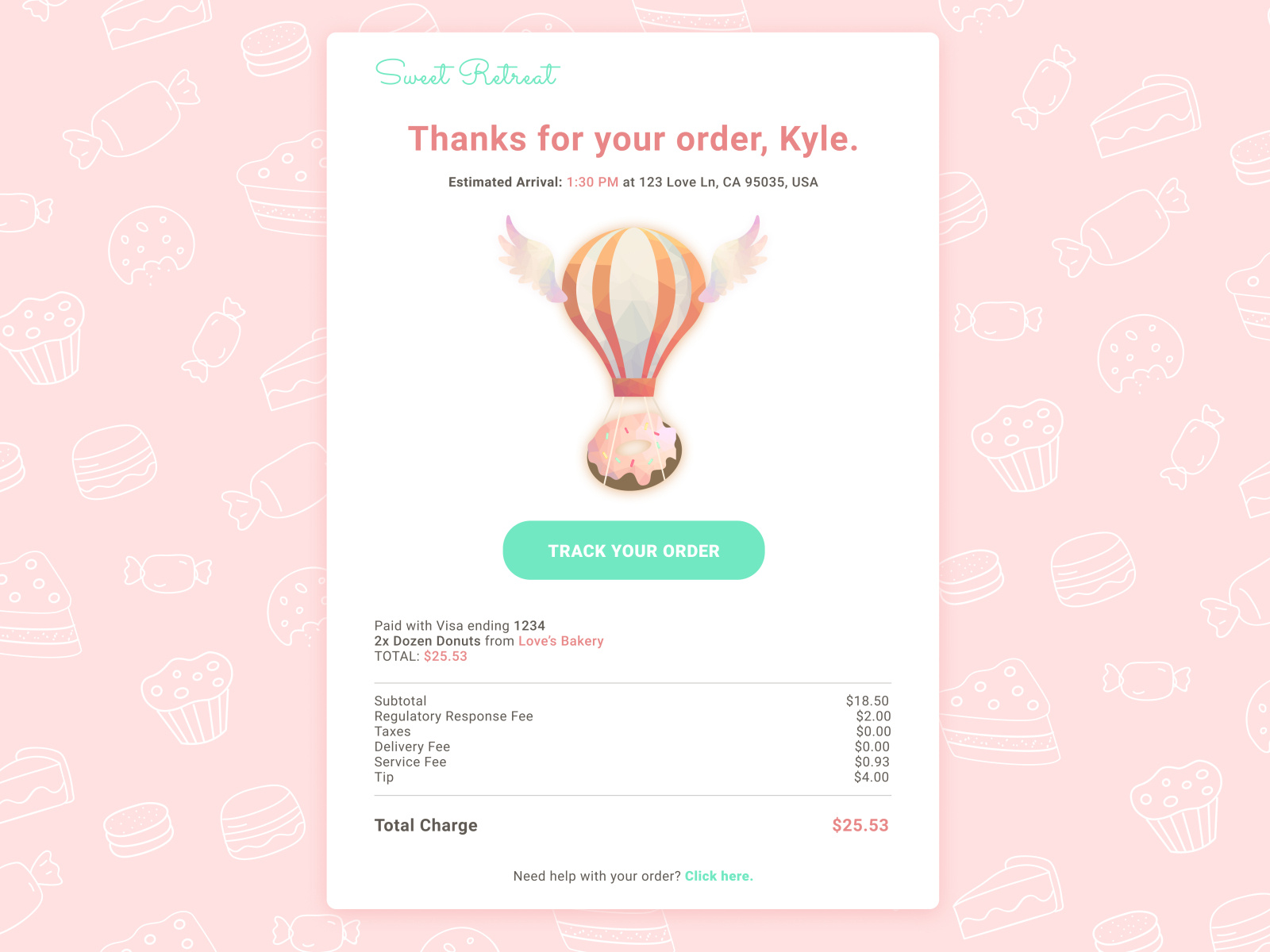 UI Challenge: Email Receipt by Kyle Duong on Dribbble