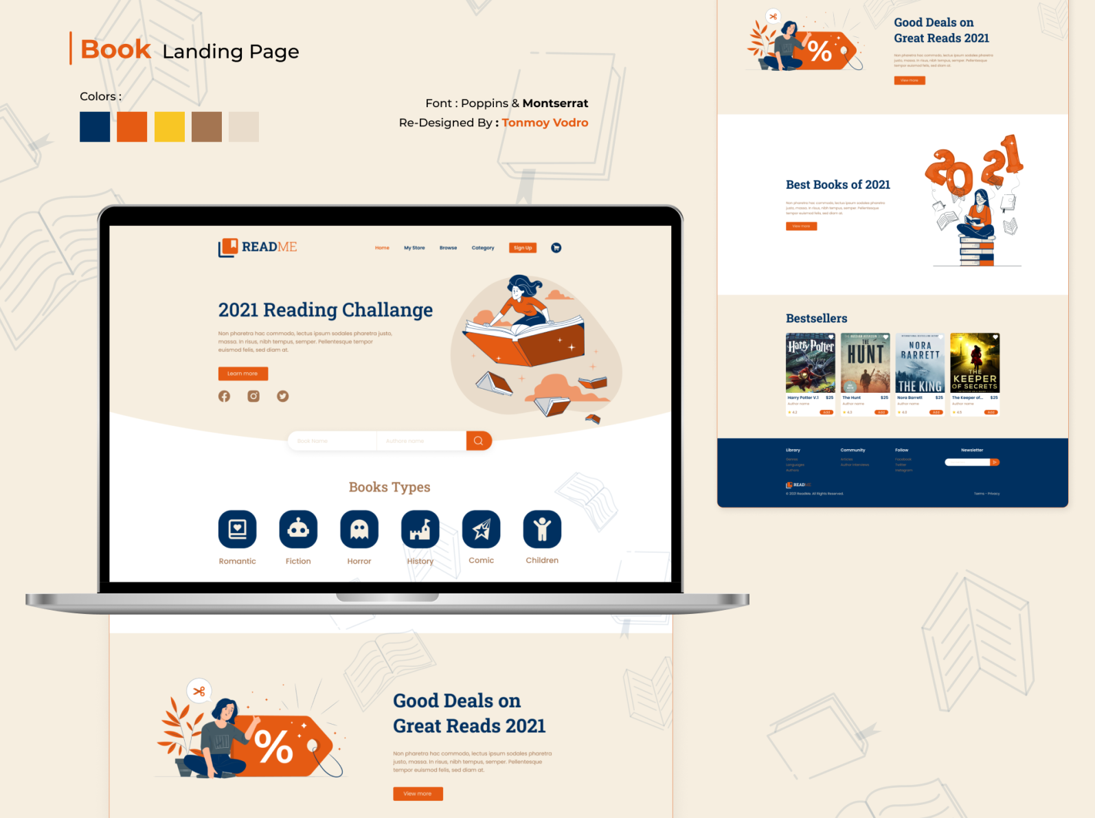 Book Landing Page 2021 by Tonmoy Vodro 🔥 on Dribbble
