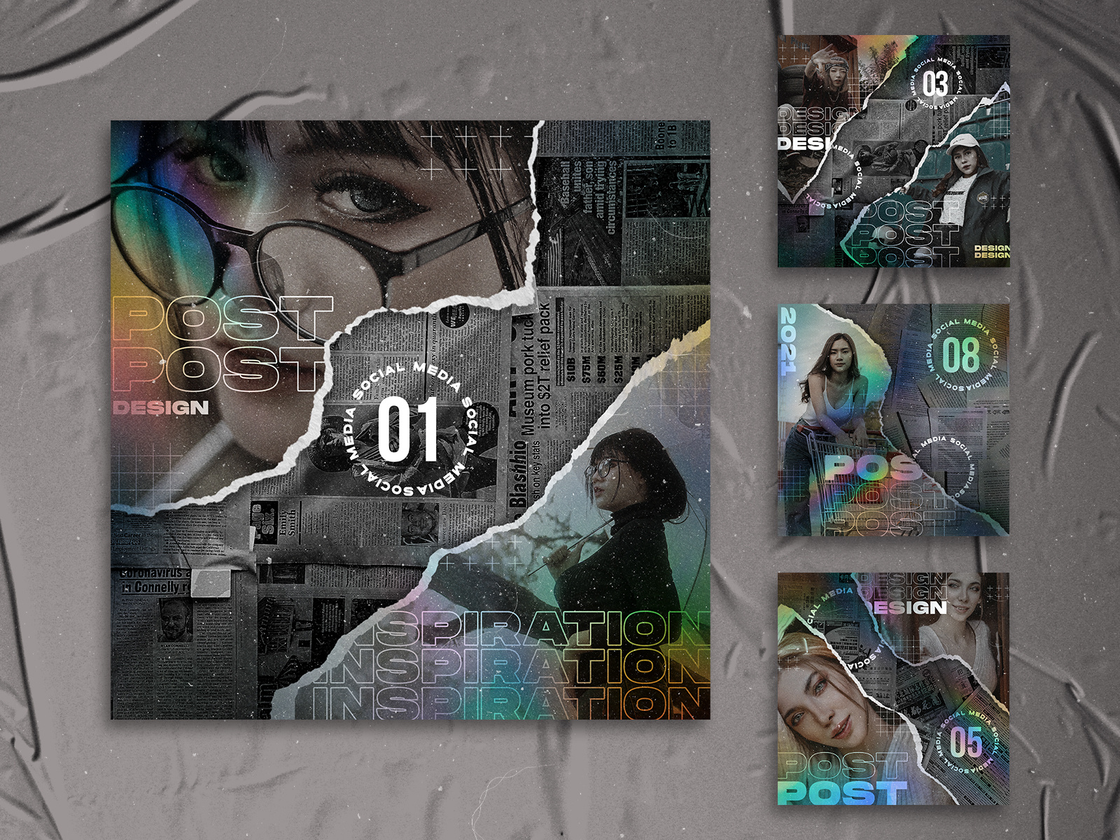 Torn Paper Effect Instagram Post by joy creative on Dribbble