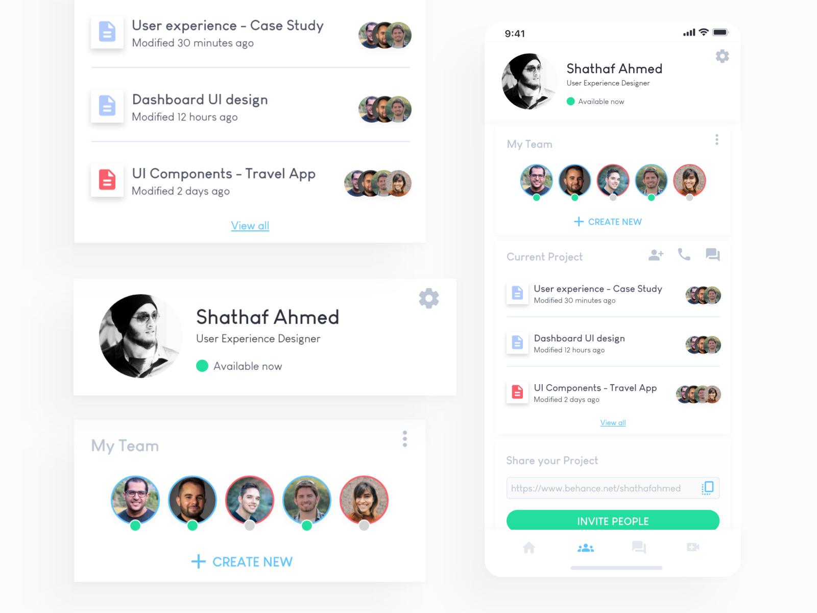 UI Components / Cards by Shathaf Ahamed on Dribbble