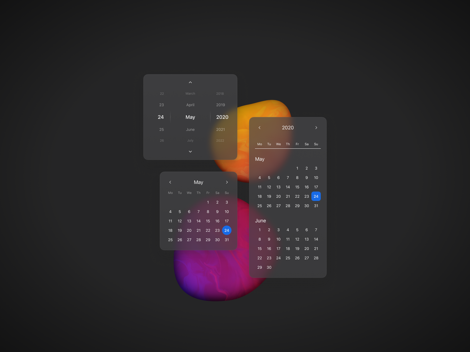 Date Picker Styles By Mike Double On Dribbble 