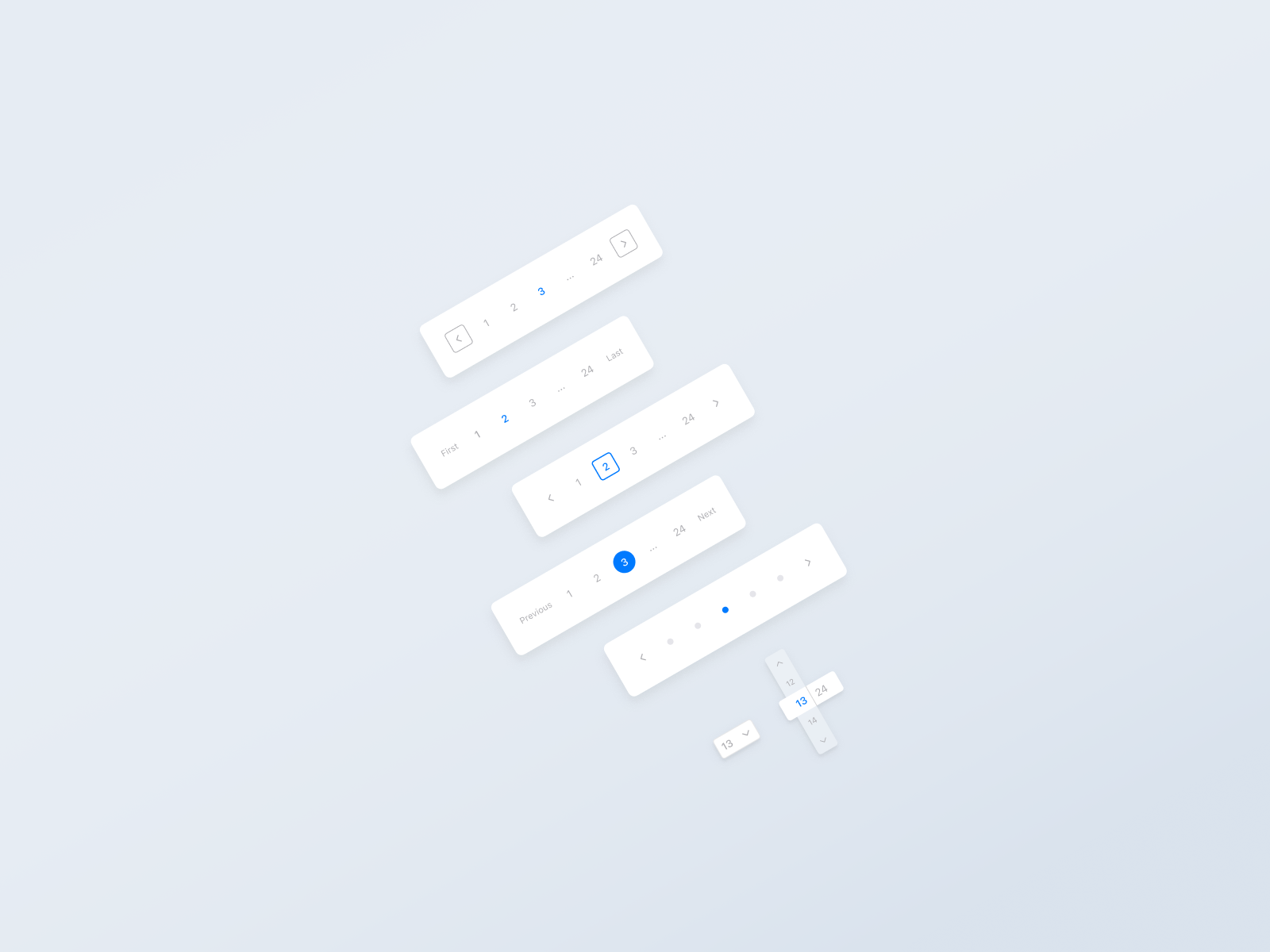 Pagination styles by mike double on Dribbble