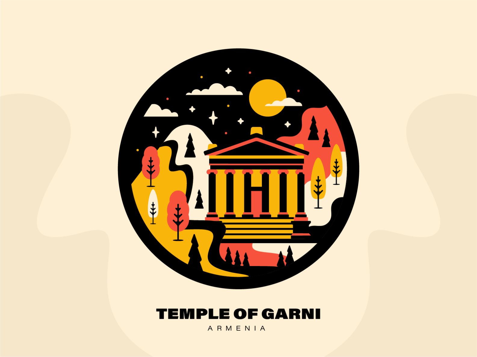 Temple of Garni | Armenia by Natalie Mkrtumian on Dribbble