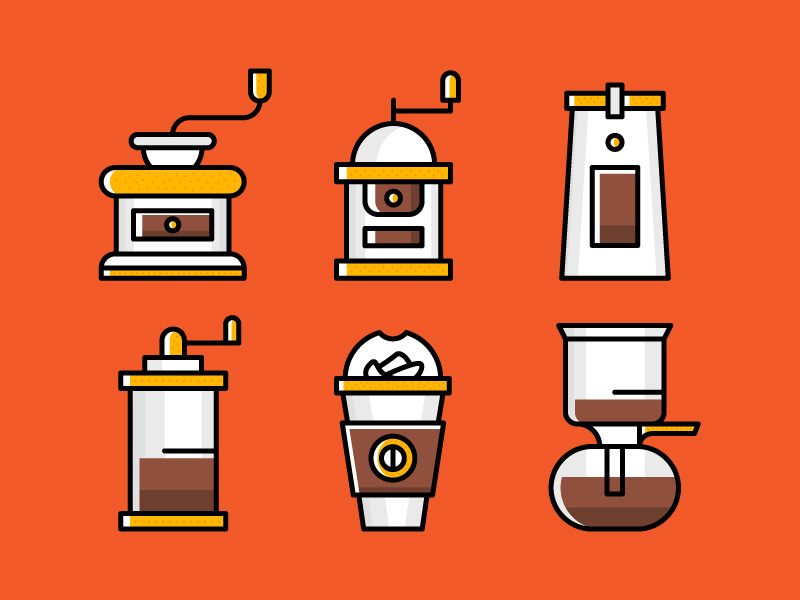 Coffee Icons Set by Natalie Mkrtumian on Dribbble