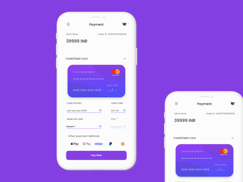 Payment Page by Nidhi Agarwal on Dribbble