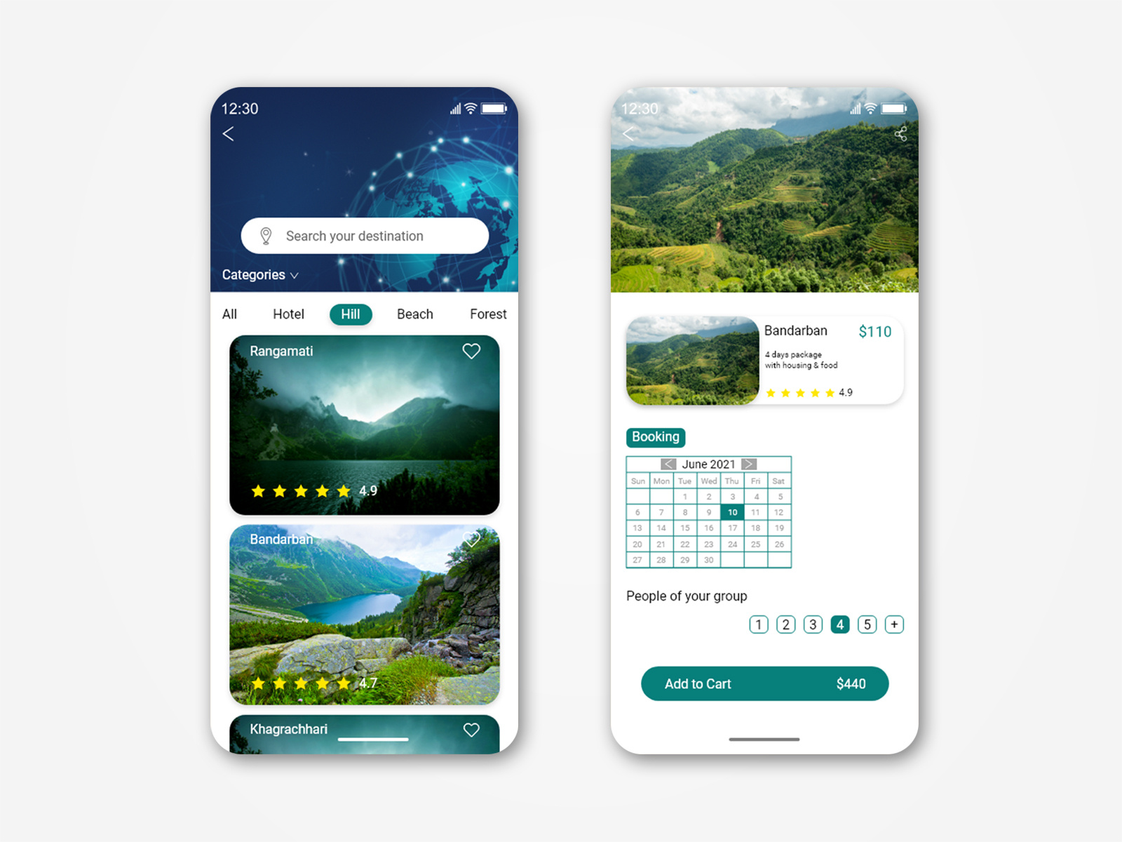 UI Design | Travel App Design by MIZANur Rahman on Dribbble