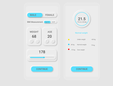 BMI APP by Tanveer Hussain on Dribbble
