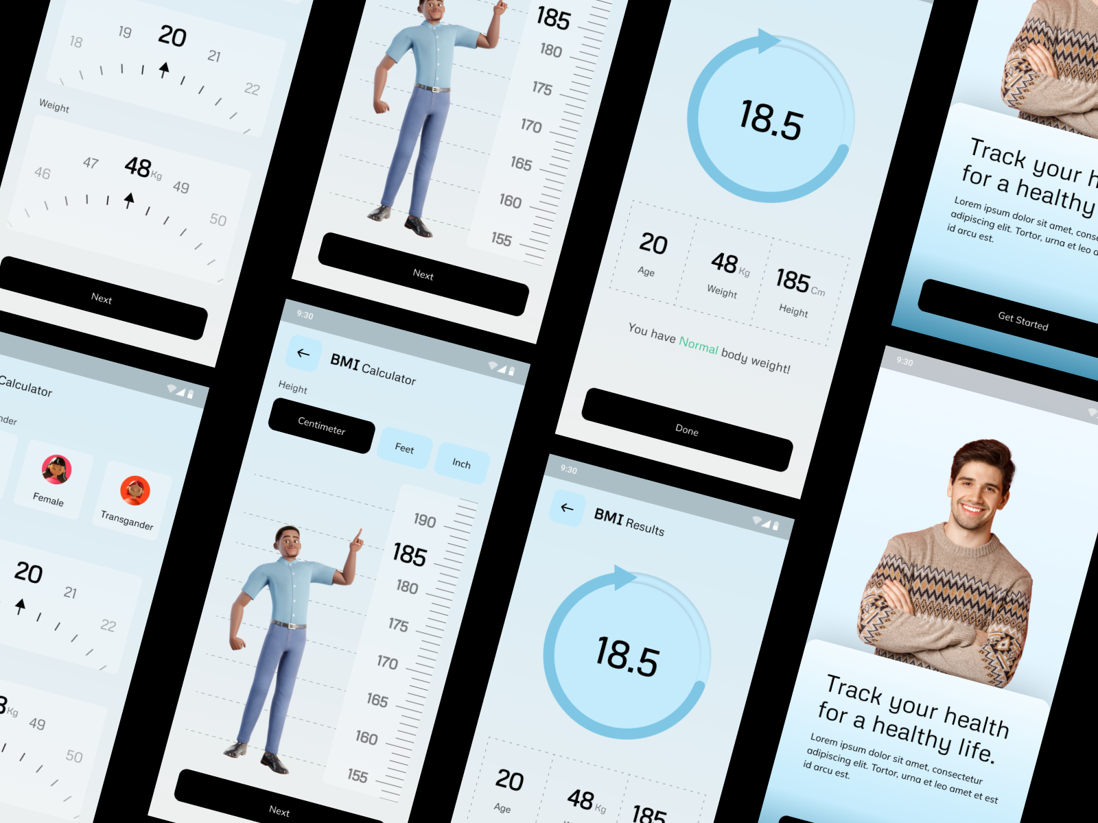 BMI APP by Tanveer Hussain on Dribbble