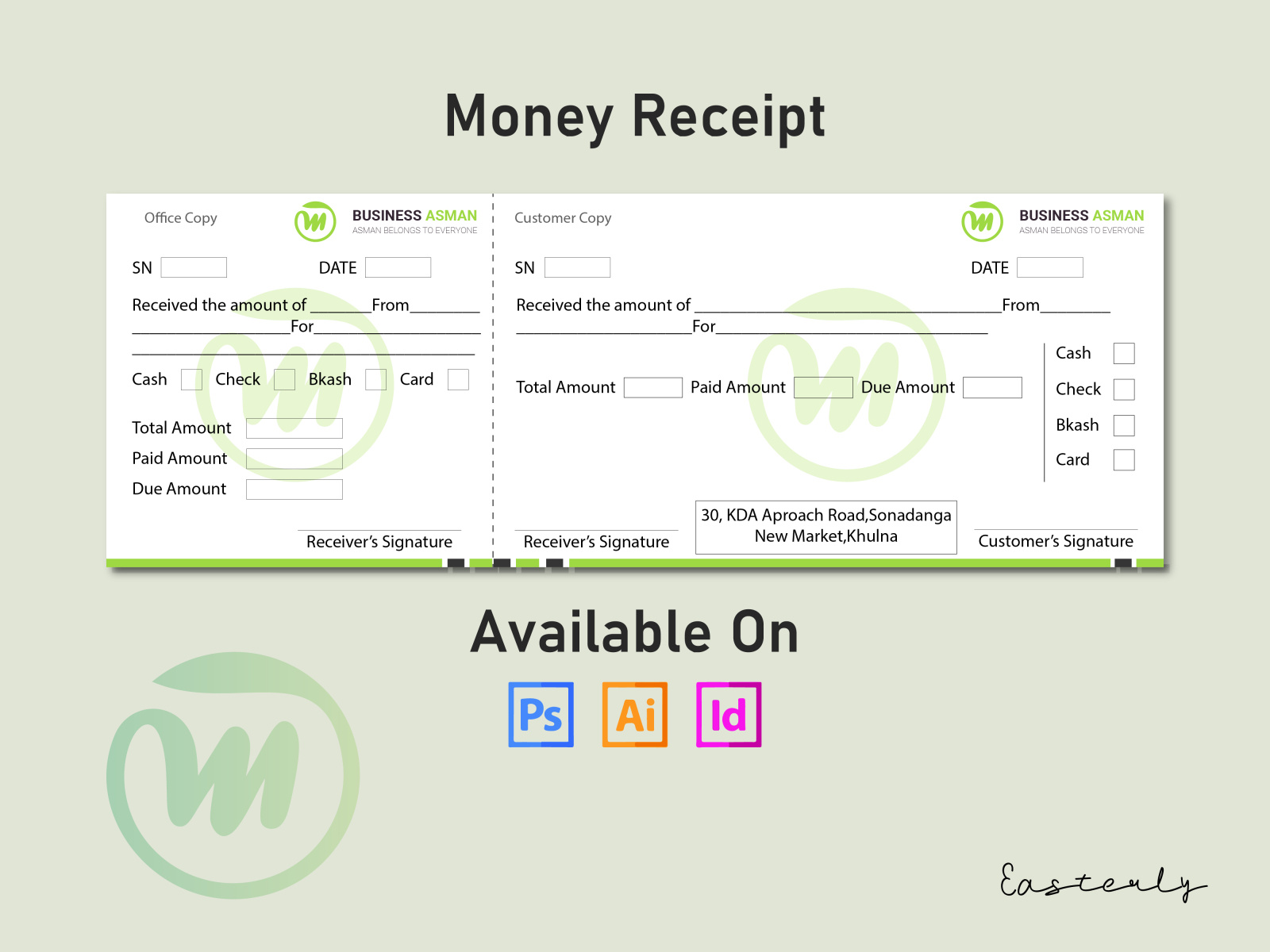 Money Receipt Design by Easterly Dobey on Dribbble