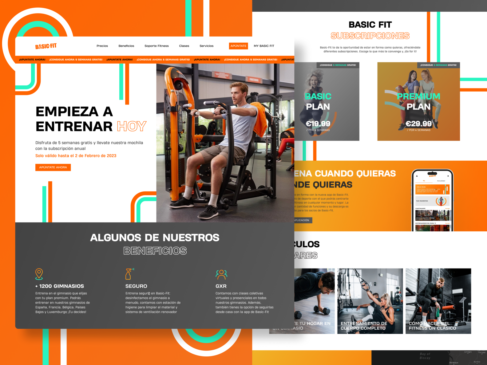 Basic-fit Website redesign by Rafael Alfonso Mora on Dribbble