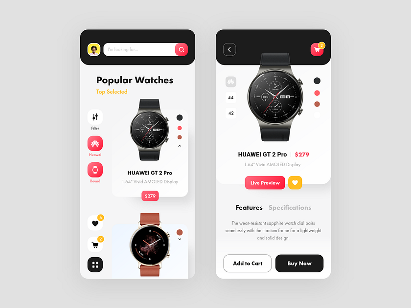 SmartWatch Ecommerce App Design by Mourad Blil on Dribbble