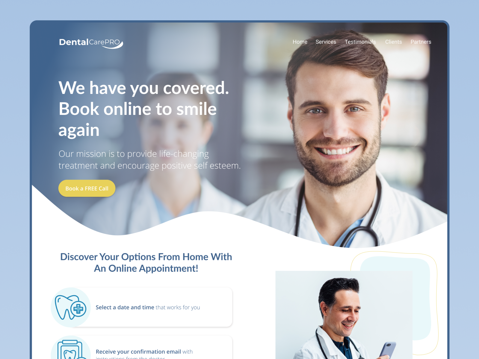 Web Design for Dentist by Steve Kaplan on Dribbble
