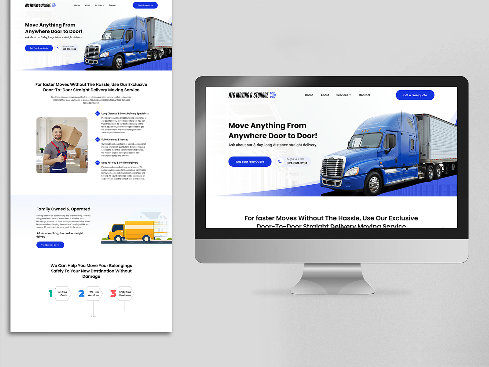 ATG Moving & Storage Website by Steve Kaplan on Dribbble