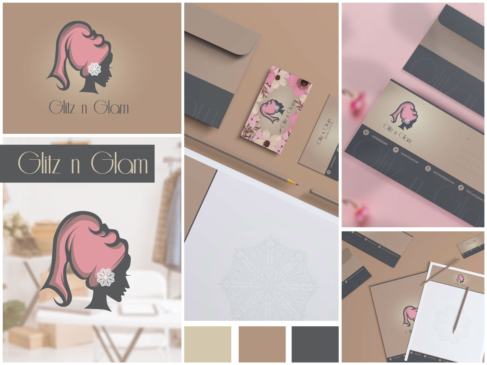 Glitz n Glam Logo and Brand Guideline Design by Ahasanul Haque ...