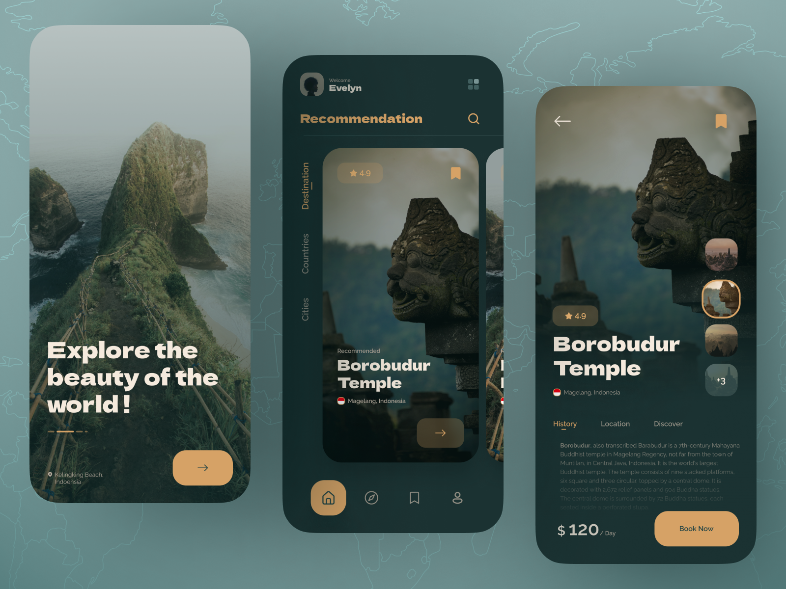 Navel - Nature Travel Expedia App UI Kit by Rafiq | YDNTKWIA on Dribbble