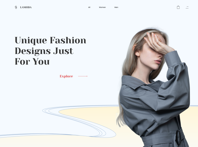 Fashion Header - Ui Exploration by Yanuar CT on Dribbble