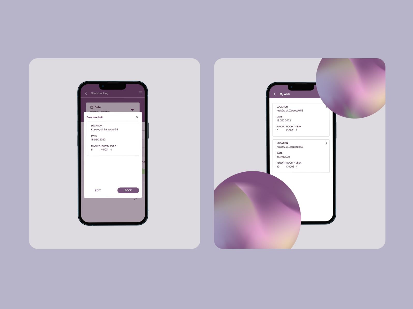 Desktop booking workplaces app by Daria Kirillova on Dribbble