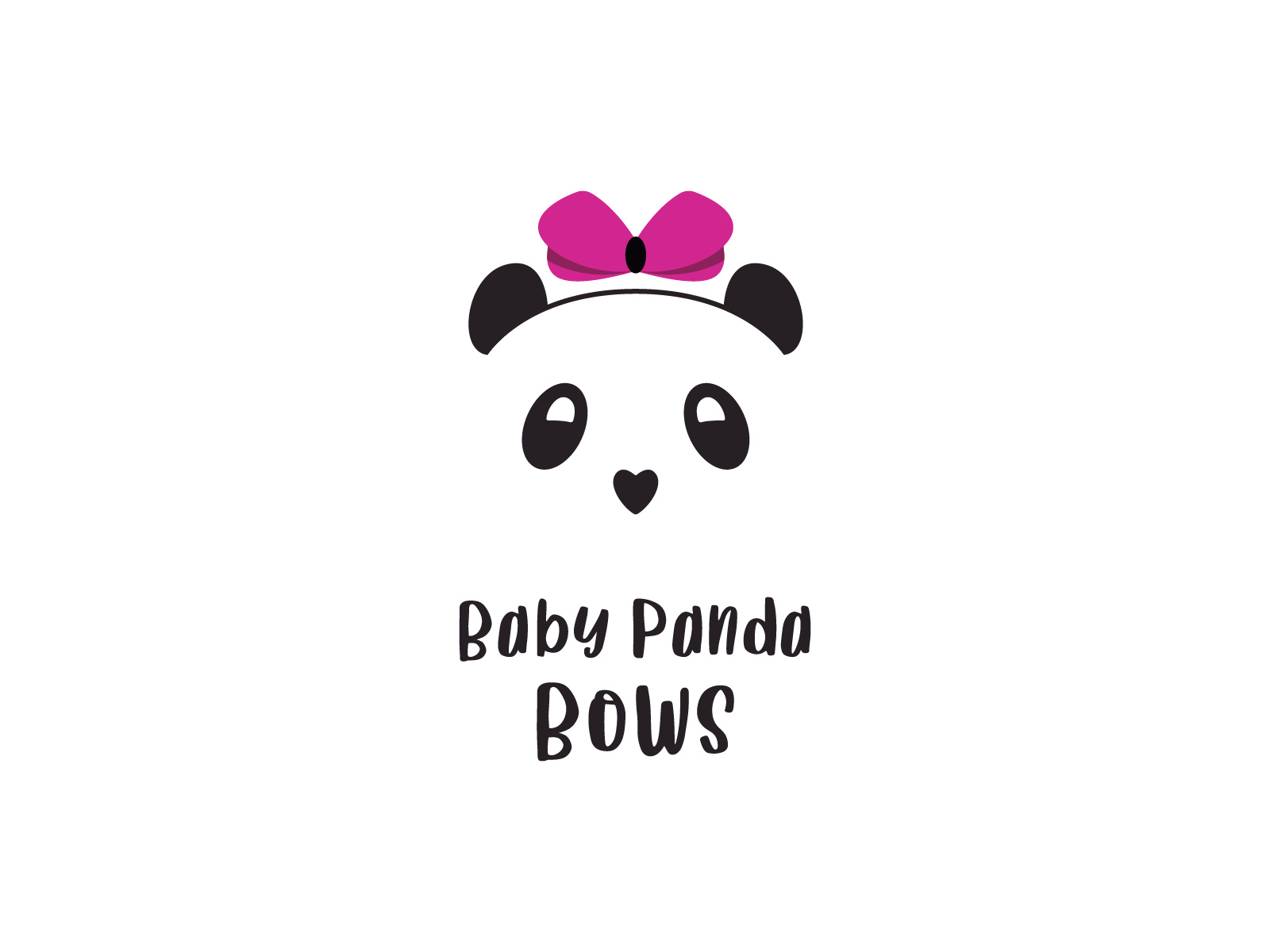Baby Panda Bows Logo by Filipe Trabbold on Dribbble