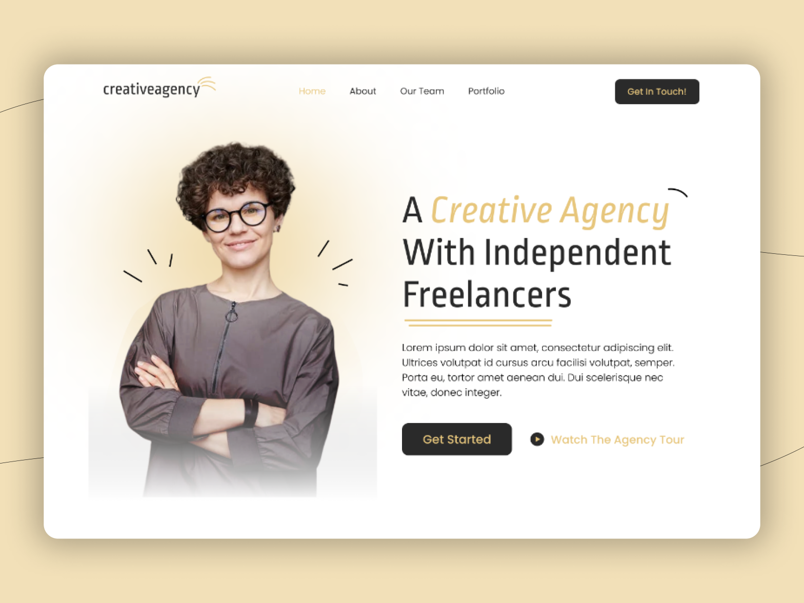 Creative Agency | Freelancers Design Agency Website Homepage by Zeeshan ...