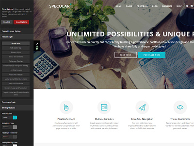 Specular - Online Template Builder UI by Codeless on Dribbble