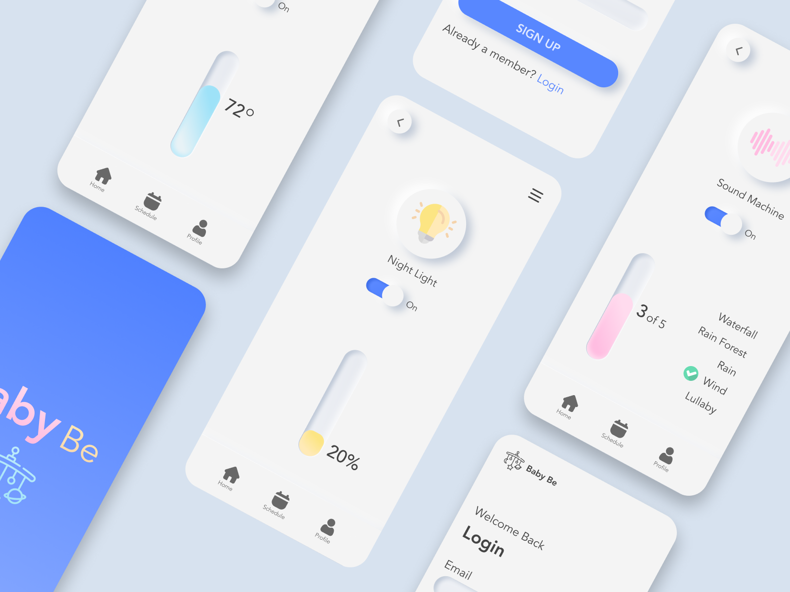 Neumorphism Baby App Design by Sara Holt on Dribbble