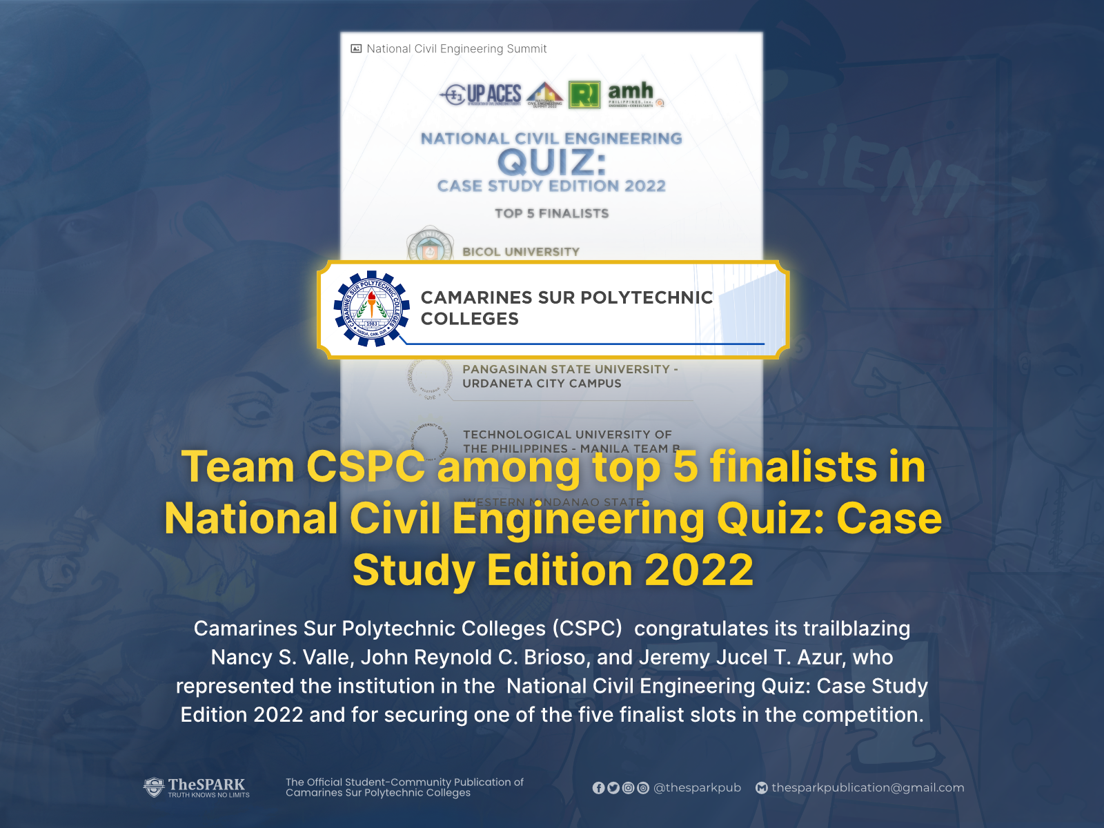 CSPC Top 5 Finalists in NCEQ by Ken Horlador on Dribbble