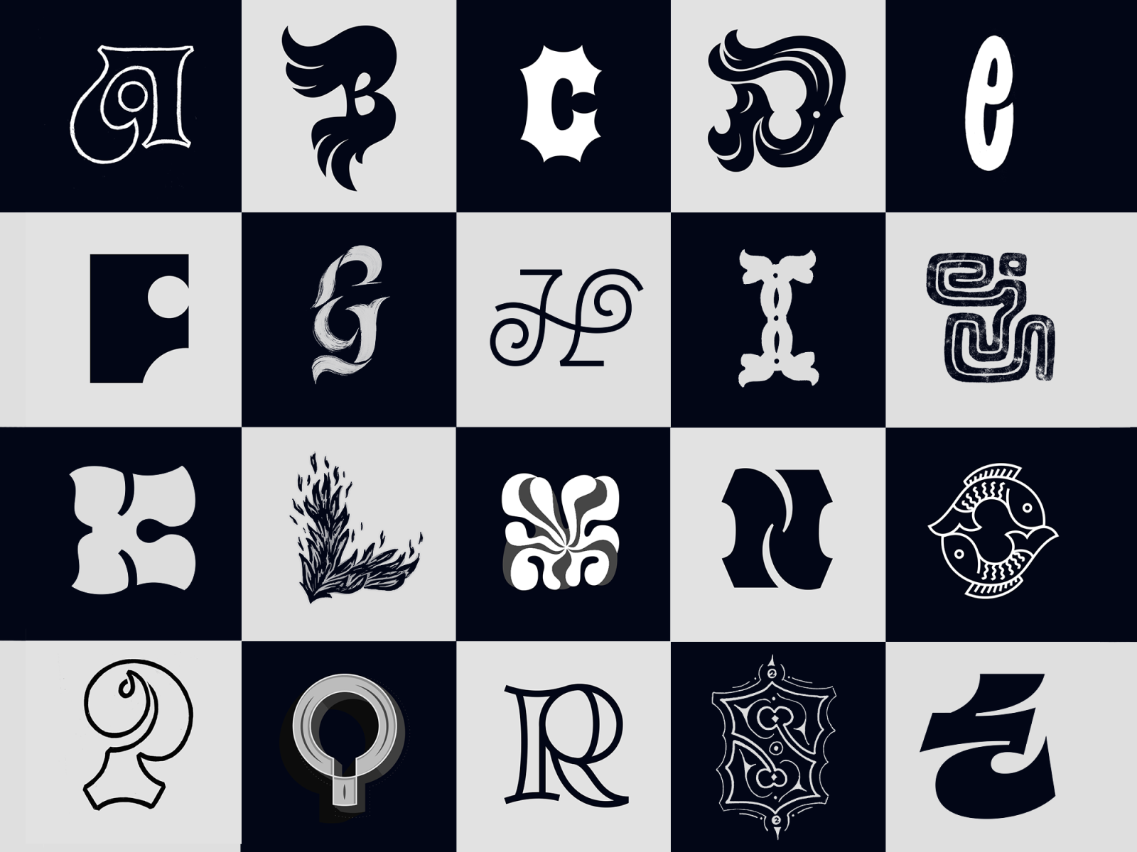 36 Days of Type 2020 - halfway through by Viktoria Stalybka on Dribbble