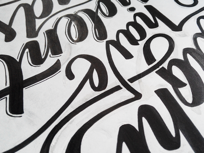 Lettering Sketch by Viktoria Stalybka on Dribbble