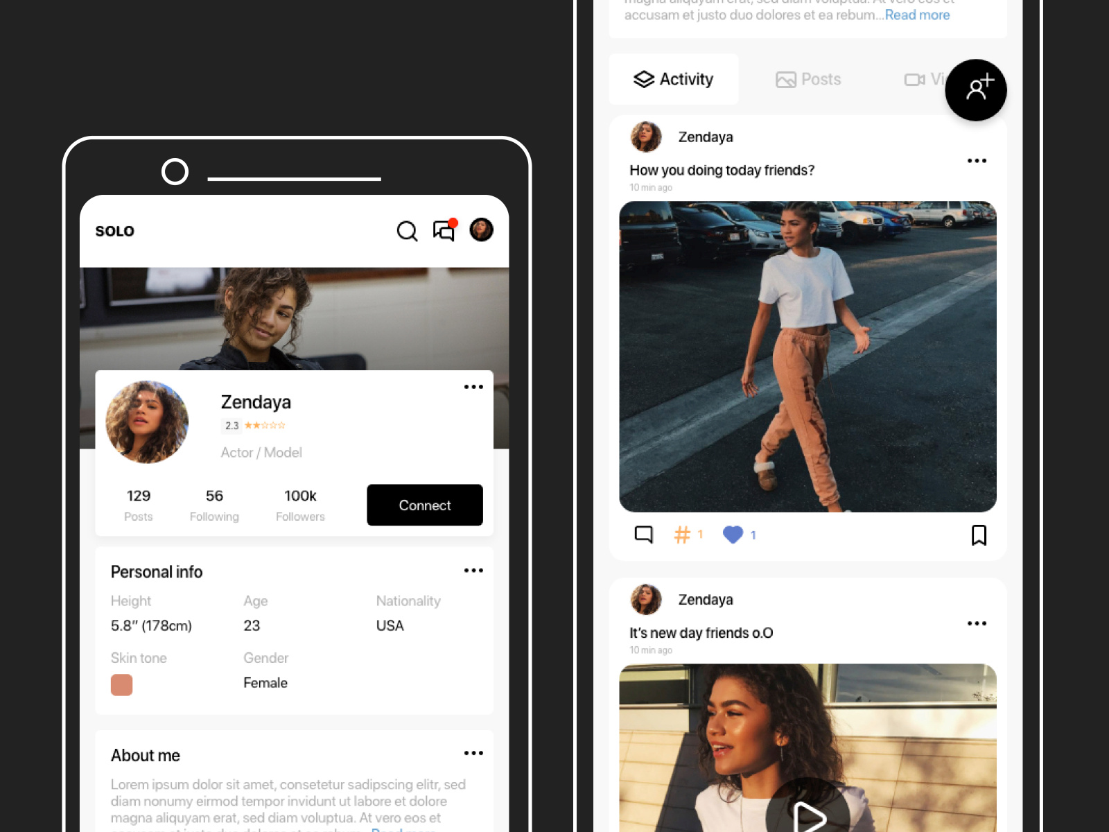 Social App - Profile by Sadhaf k on Dribbble