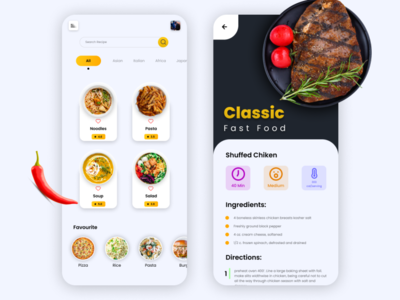Recipe App Design by Designer_Kishan on Dribbble