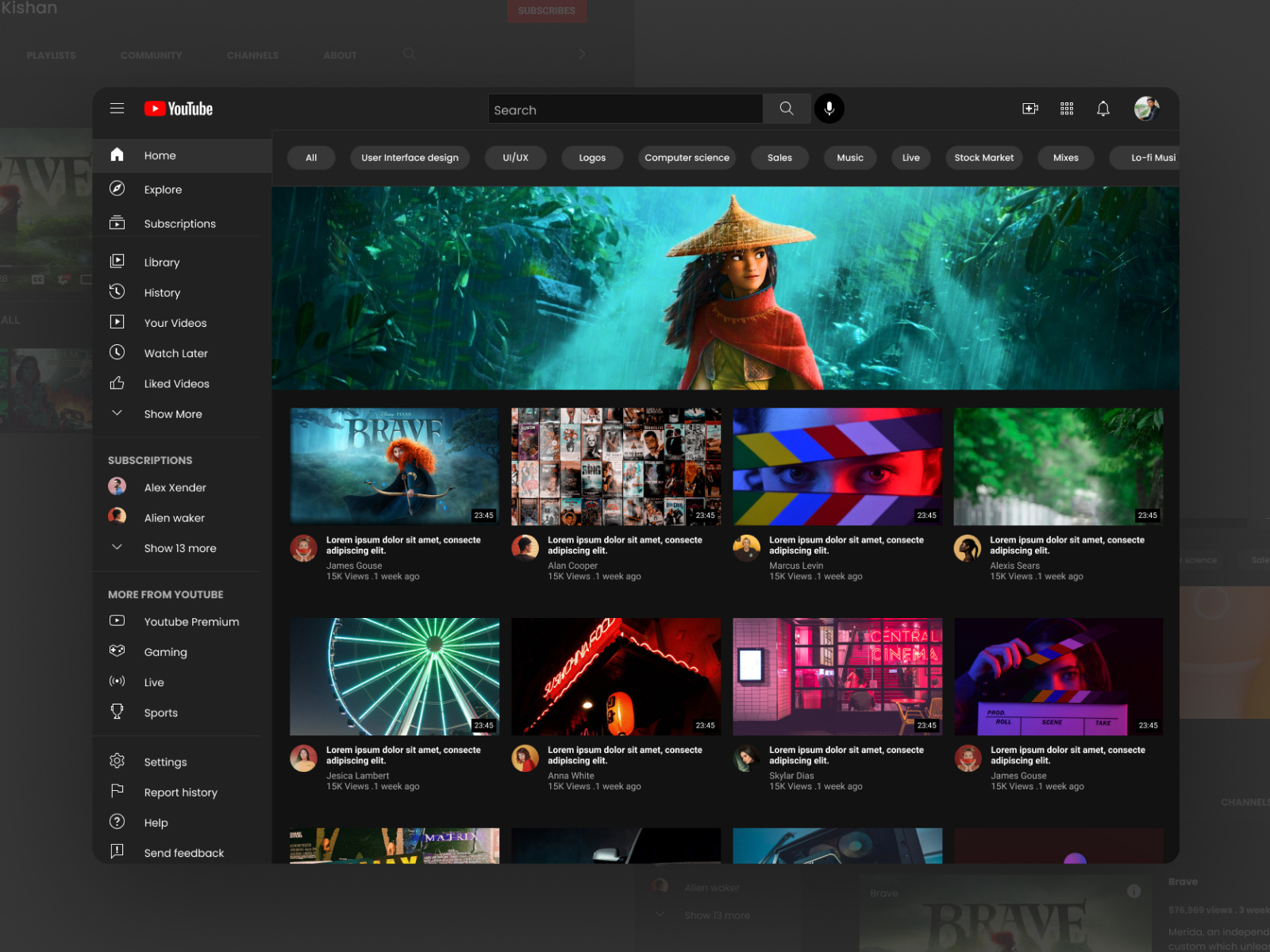 YouTube Redesign by Designer_Kishan on Dribbble