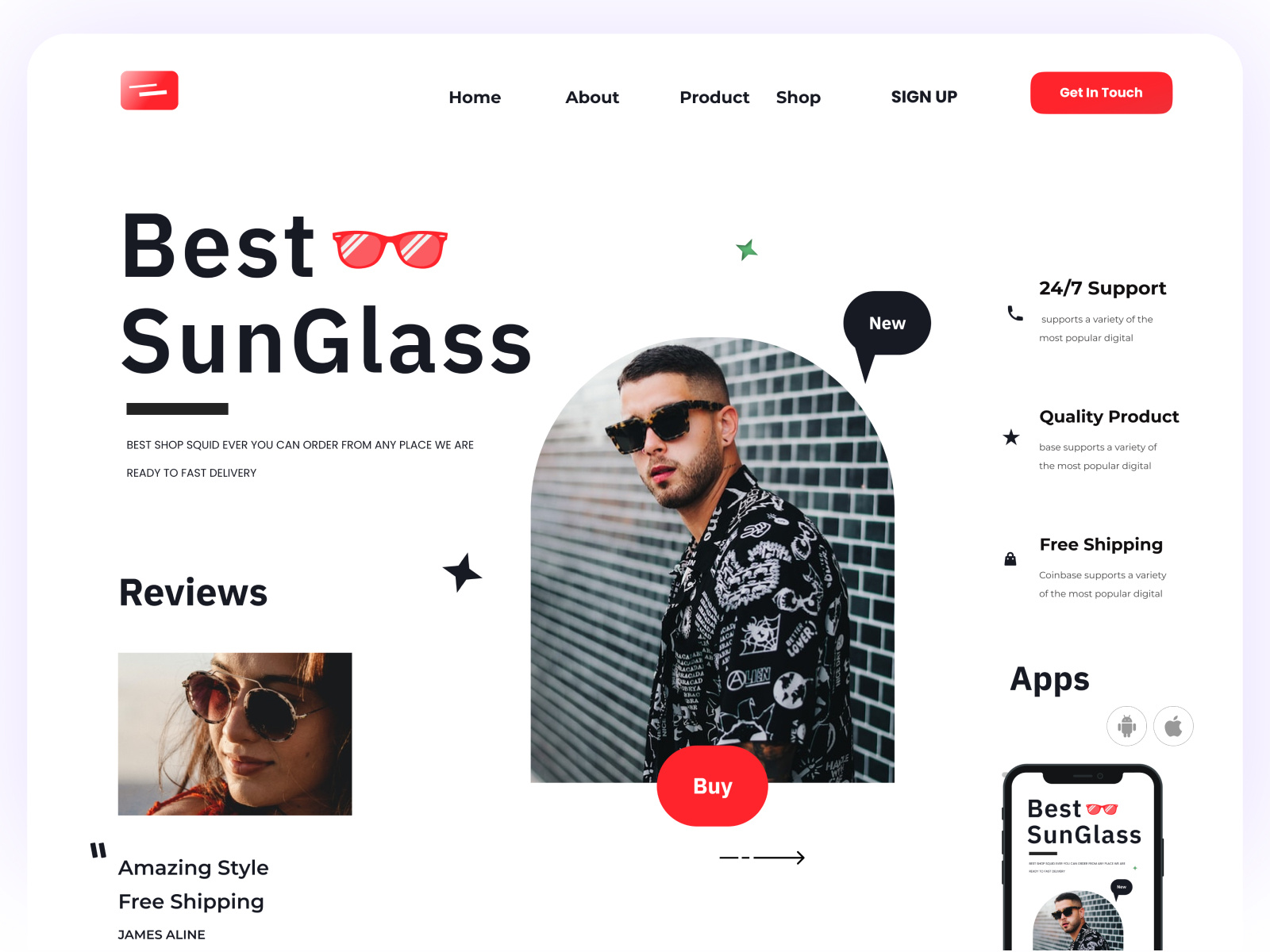 Sunglasses Website Design by Designer_Kishan on Dribbble