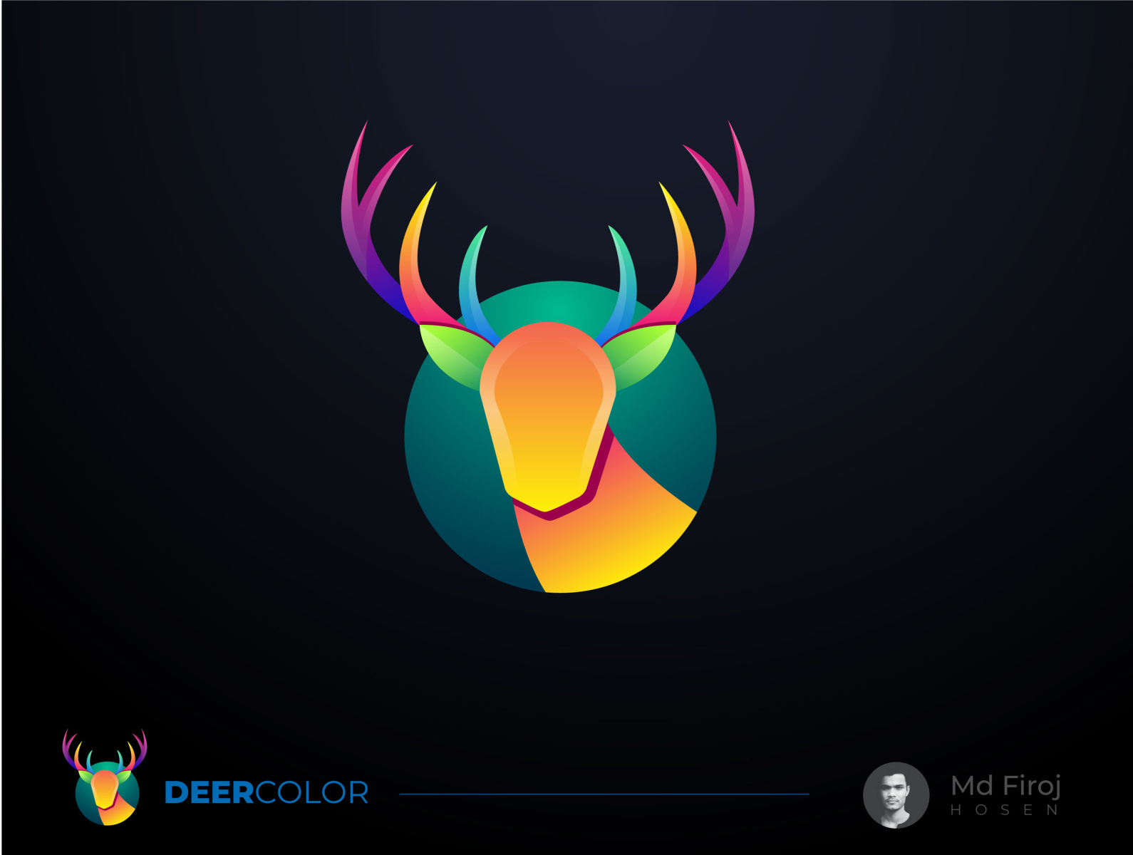 Deer logo by Firoj Hossain on Dribbble