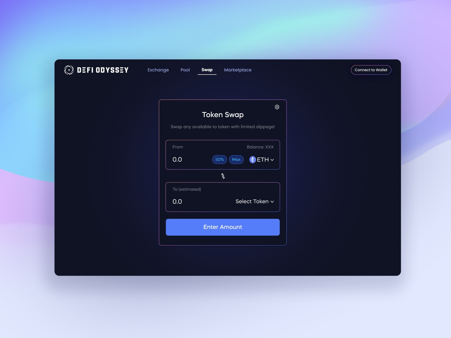 Odyssey Labs - Token Swap by Tomer Goldsmith on Dribbble