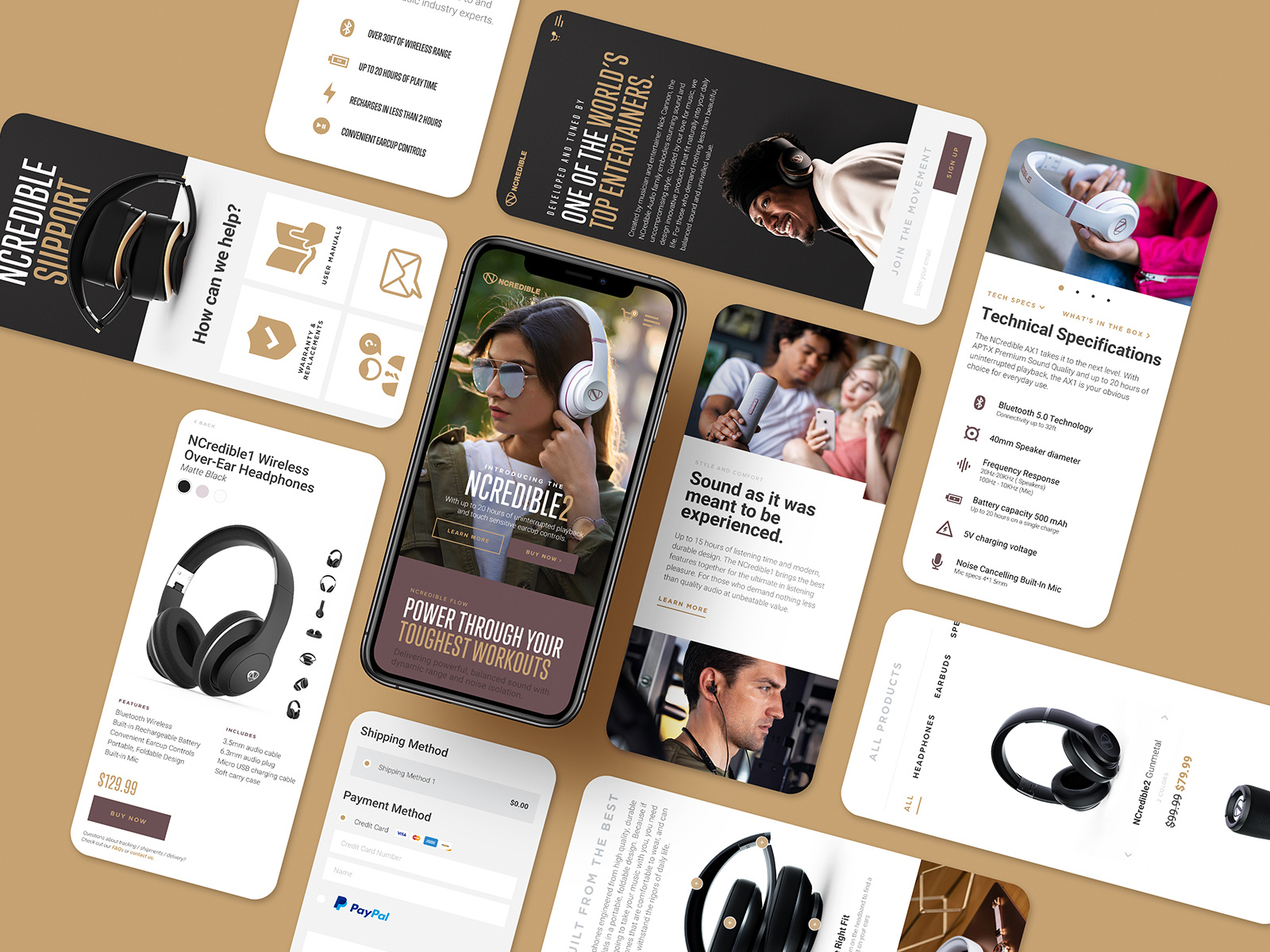 NCredible Audio Responsive eCommerce Website by R1 Creative on Dribbble