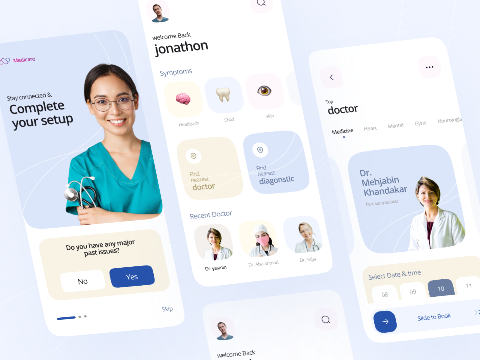 Medicare app ui by Md Abir Hossain for Hilf al Digital on Dribbble