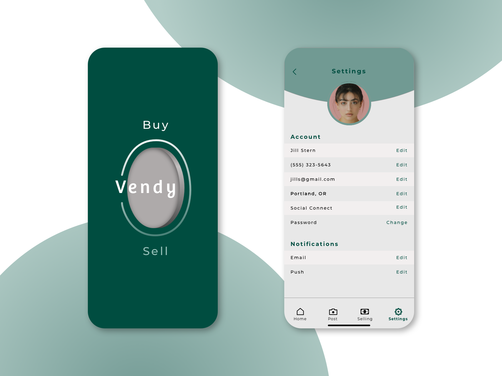 Settings Page for a Mobile Marketplace App by Steve Simon on Dribbble