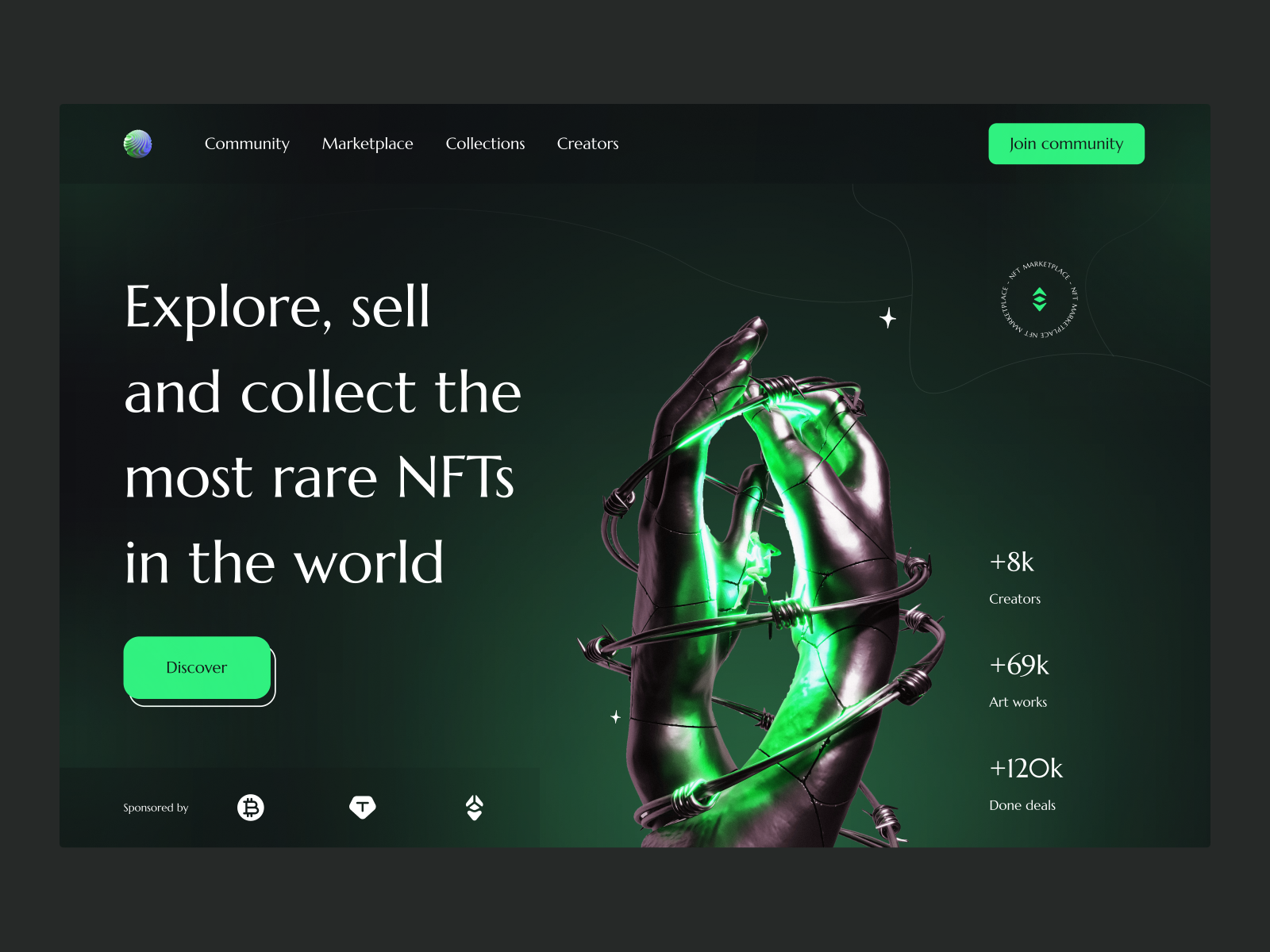 Marcellus NFT marketplace by Arash dolatyari on Dribbble
