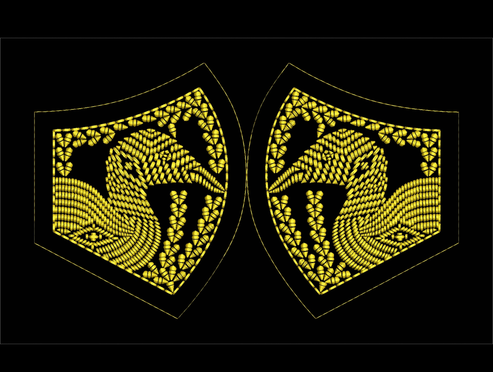 face mask embroidery design by Gapura embroidery design on Dribbble