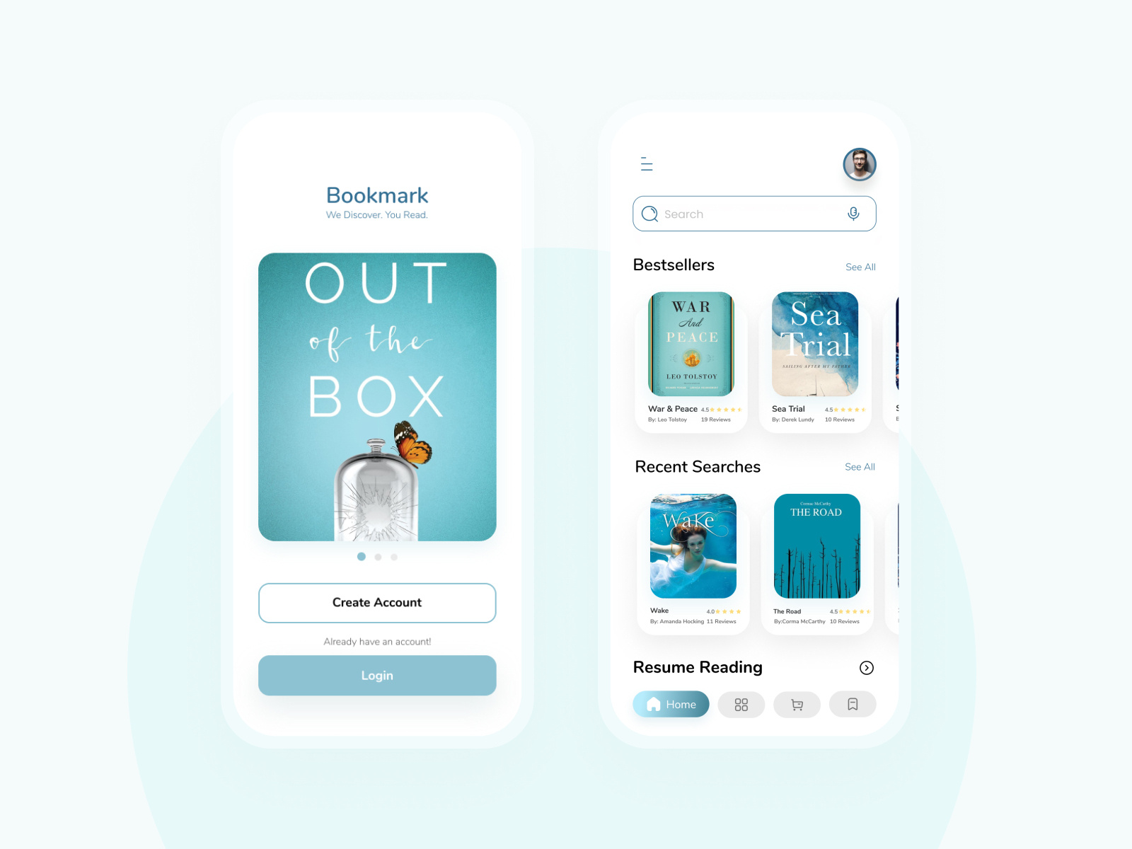 Online Book Finding/Reading App UI/UX Design by Priyanka on Dribbble
