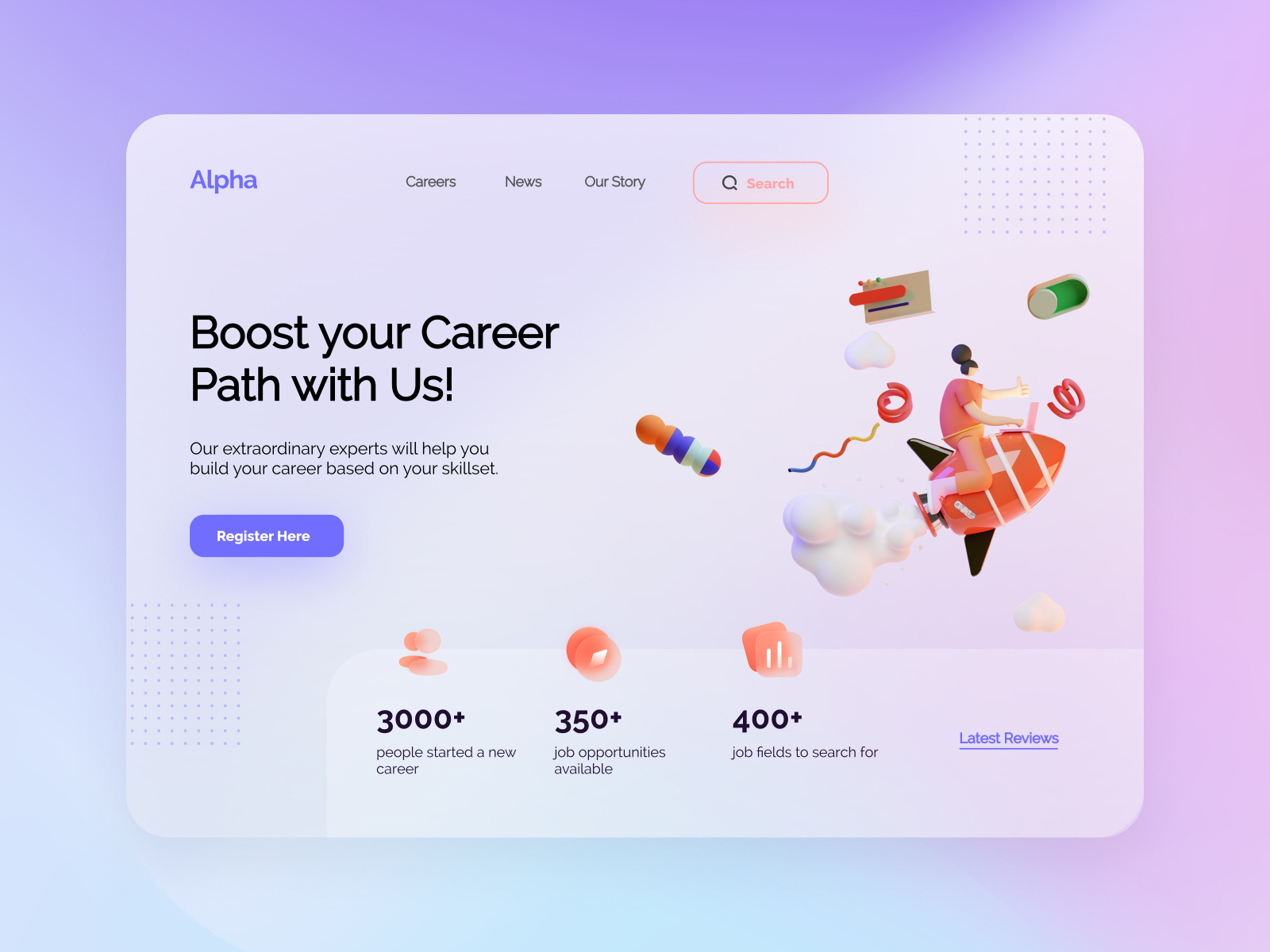 Online Career Building Site Alpha -UI/UX Web Design by Priyanka on Dribbble