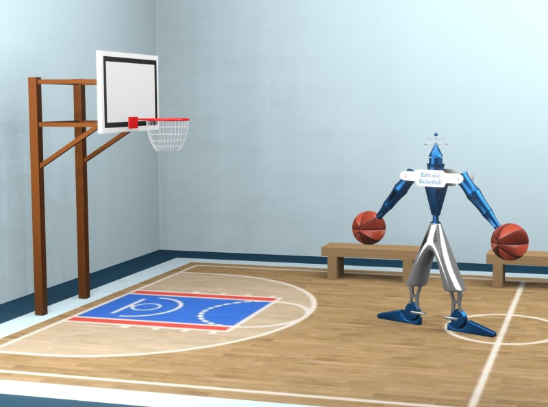 Robot Basketball Player. Software Blender 2.93.1 by ARTamonovy Studio ...