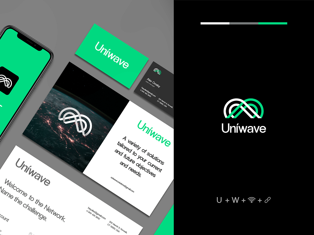 Logo & Branding - Uniwave by Outcrowd on Dribbble