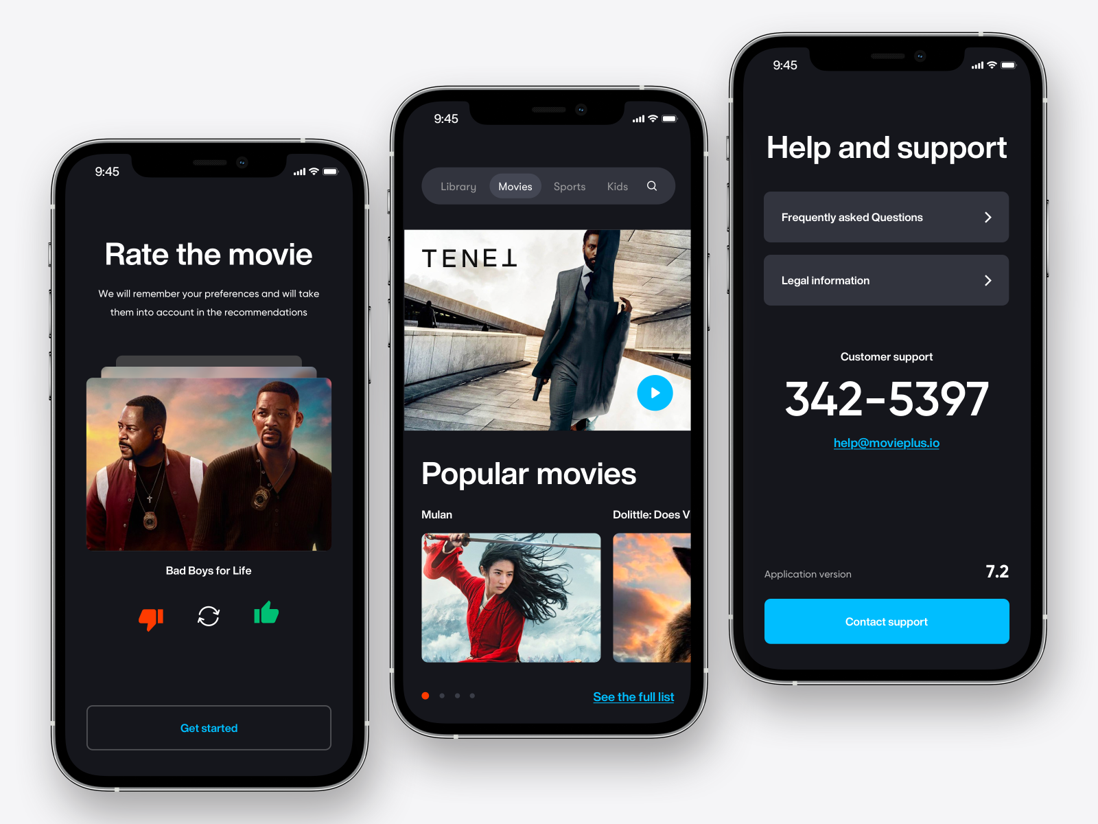 Mobile Application - Movie Plus by Outcrowd on Dribbble