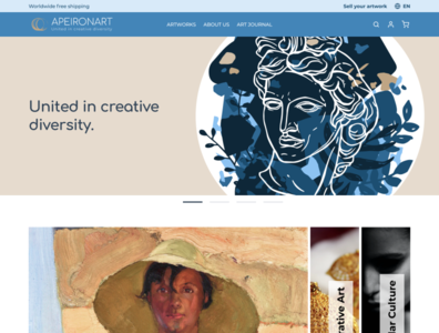 European Art Webshop – Landingpage by SirPauls Digital Agency on Dribbble